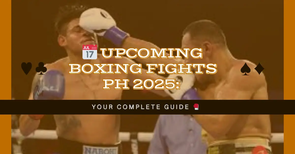 Upcoming Boxing Fights PH – Don’t Miss the Action